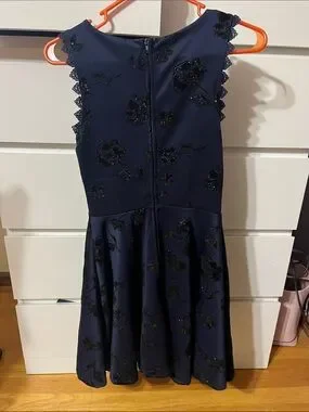 City Studio | Dresses | City Studio Navy Dress With Black Sequin Floral ...